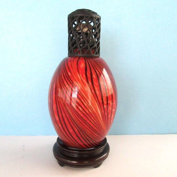 Unbranded - New | Accents | Art Glass Oil Lamp With Diffuser Brown And ...
